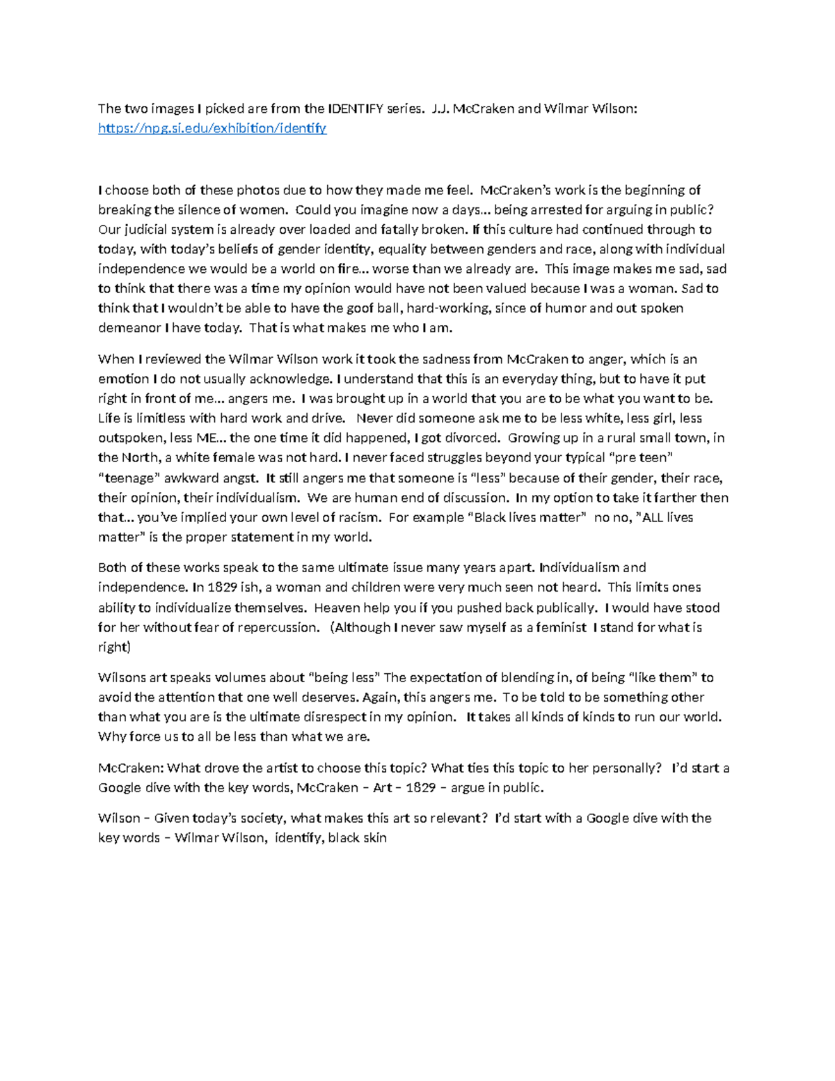 Module 3 - Short Answer - Explains how humanities touches culture work ...