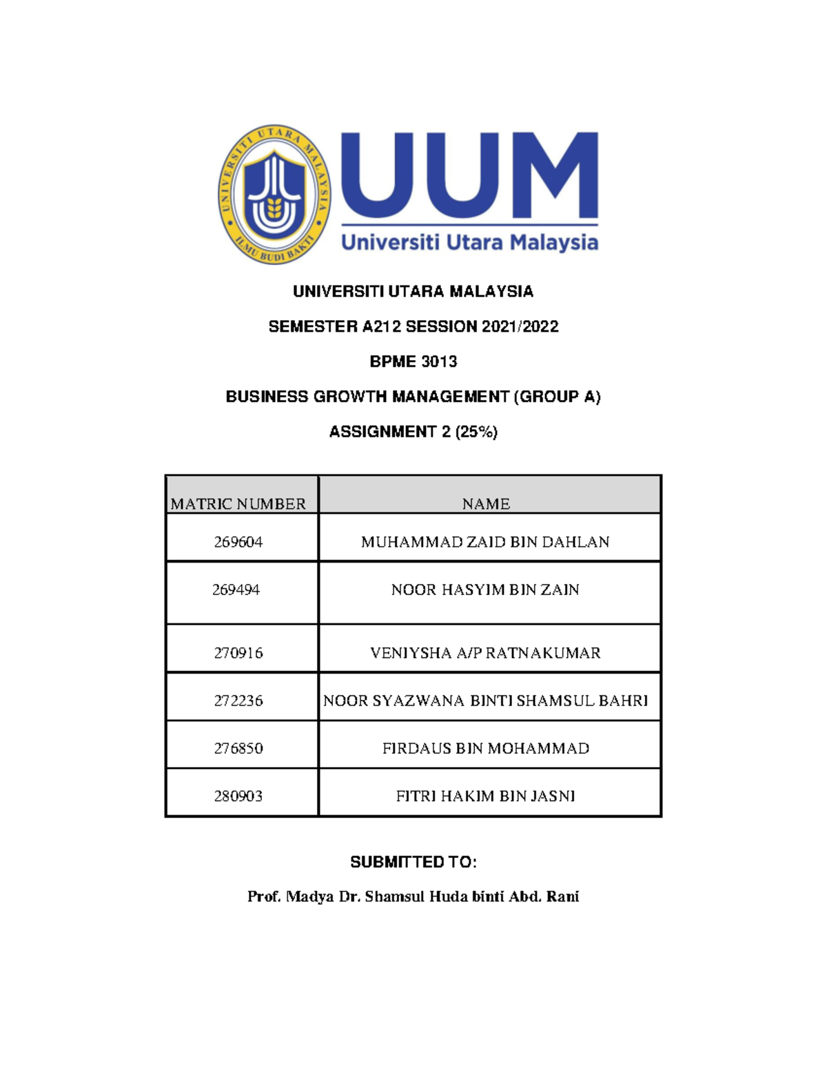 Group Assignment 2 BGM - ABOUT MANAGEMENT FOR GROWTH IN BUSINESS ...