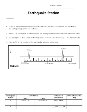 Lab 5 - Earth science regents practice(use reference table if needed ...