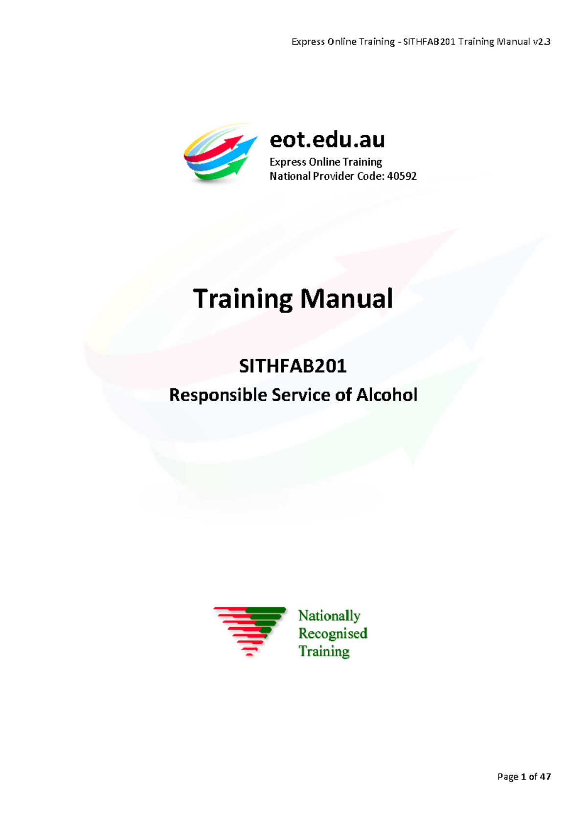 Rsa - too detailed - eot.edu Express Online Training National Provider ...