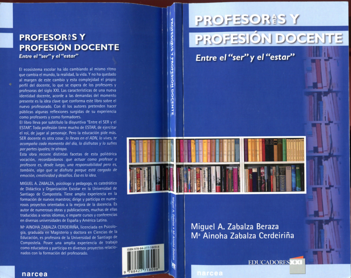 3 Zabalza - Lecture notes 1 - PROFESORES Y Entre el “ser” y e! “estar ...