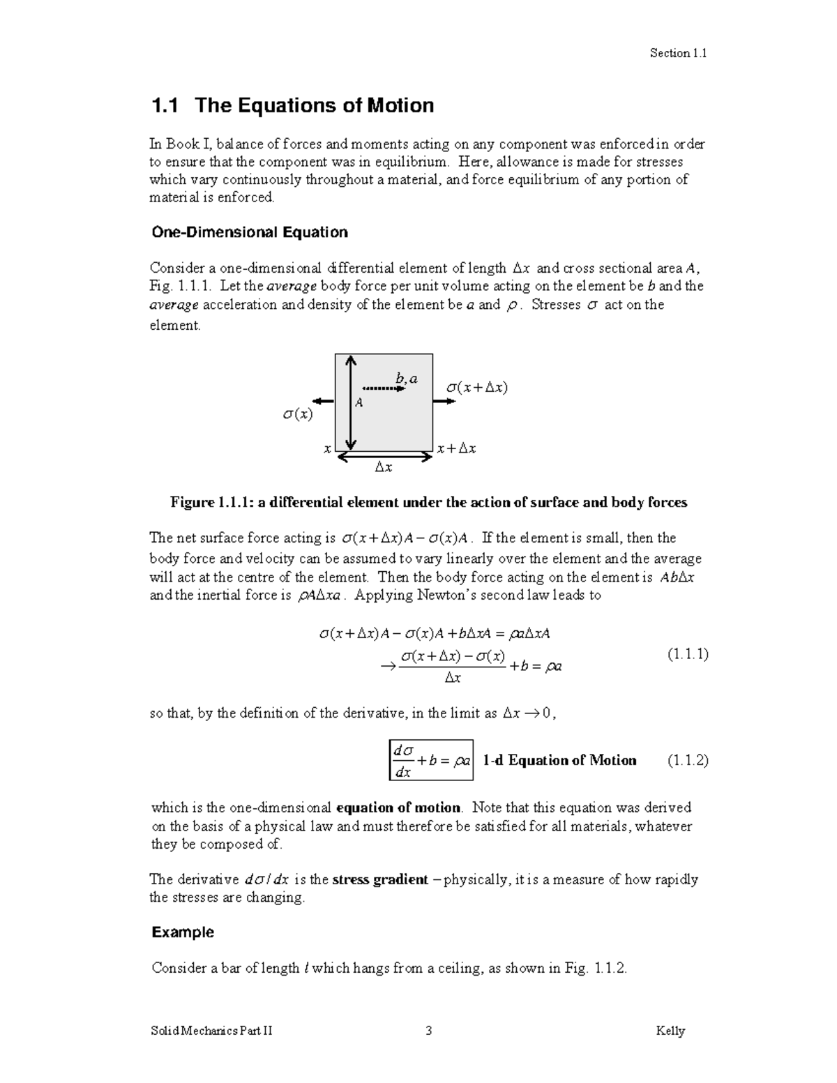 1.1 The Equations of Motion - 1 The Equations of Motion In Book I ...