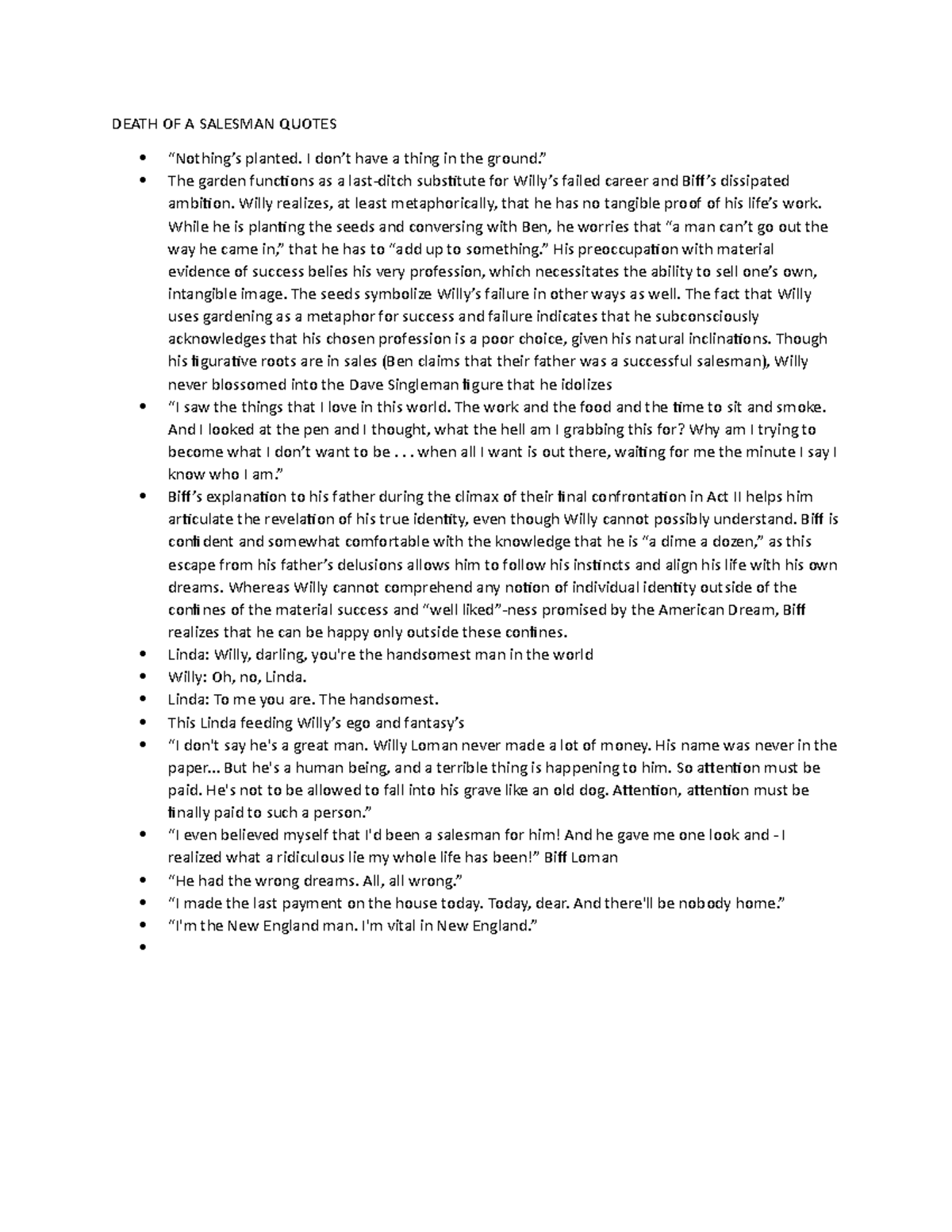 Death of a Salesman Quotes - Studocu