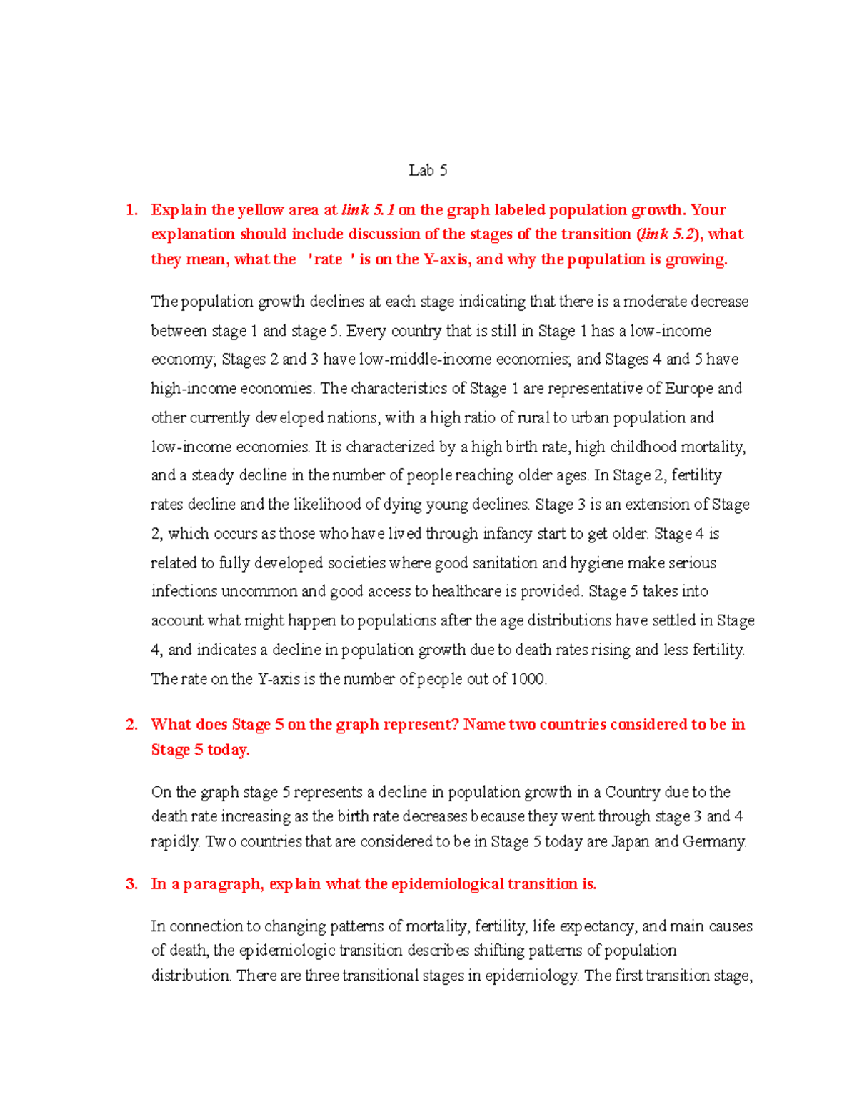 Lab 5 - geography 101 - Lab 5 Explain the yellow area at link 5 on the ...