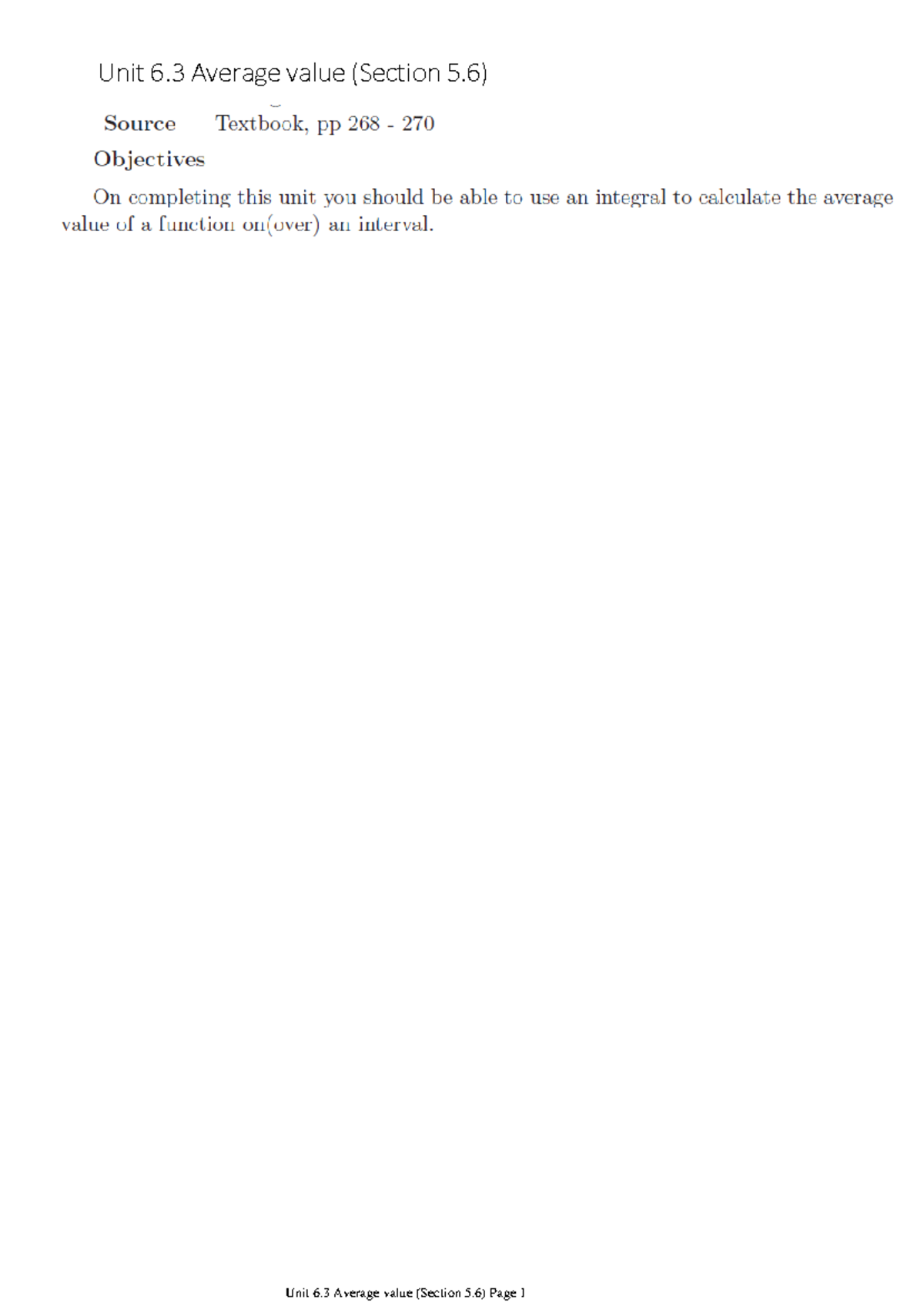Unit 6.3 Average value (Section 5.6) with annotation - WTW 134 - Unit 6 Average value (Section 5 ...