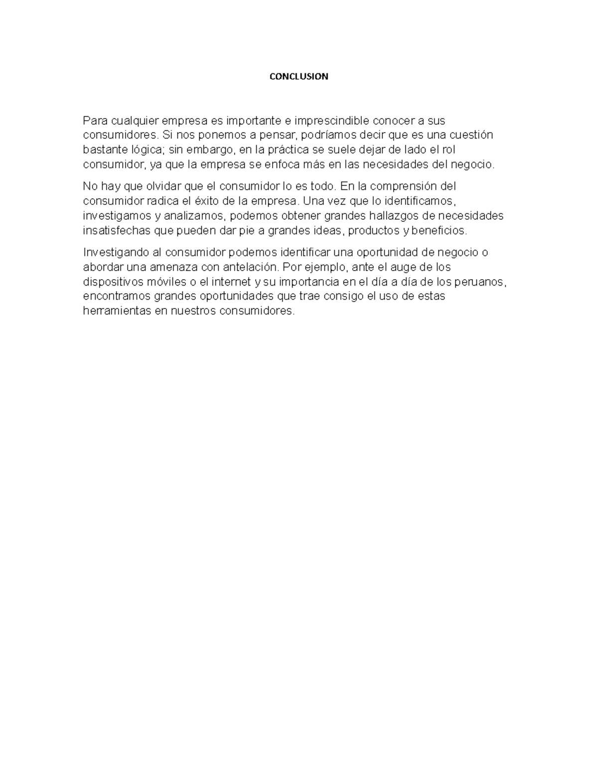 Conclusion - CONCLUSION Para cualquier empresa es importante e ...