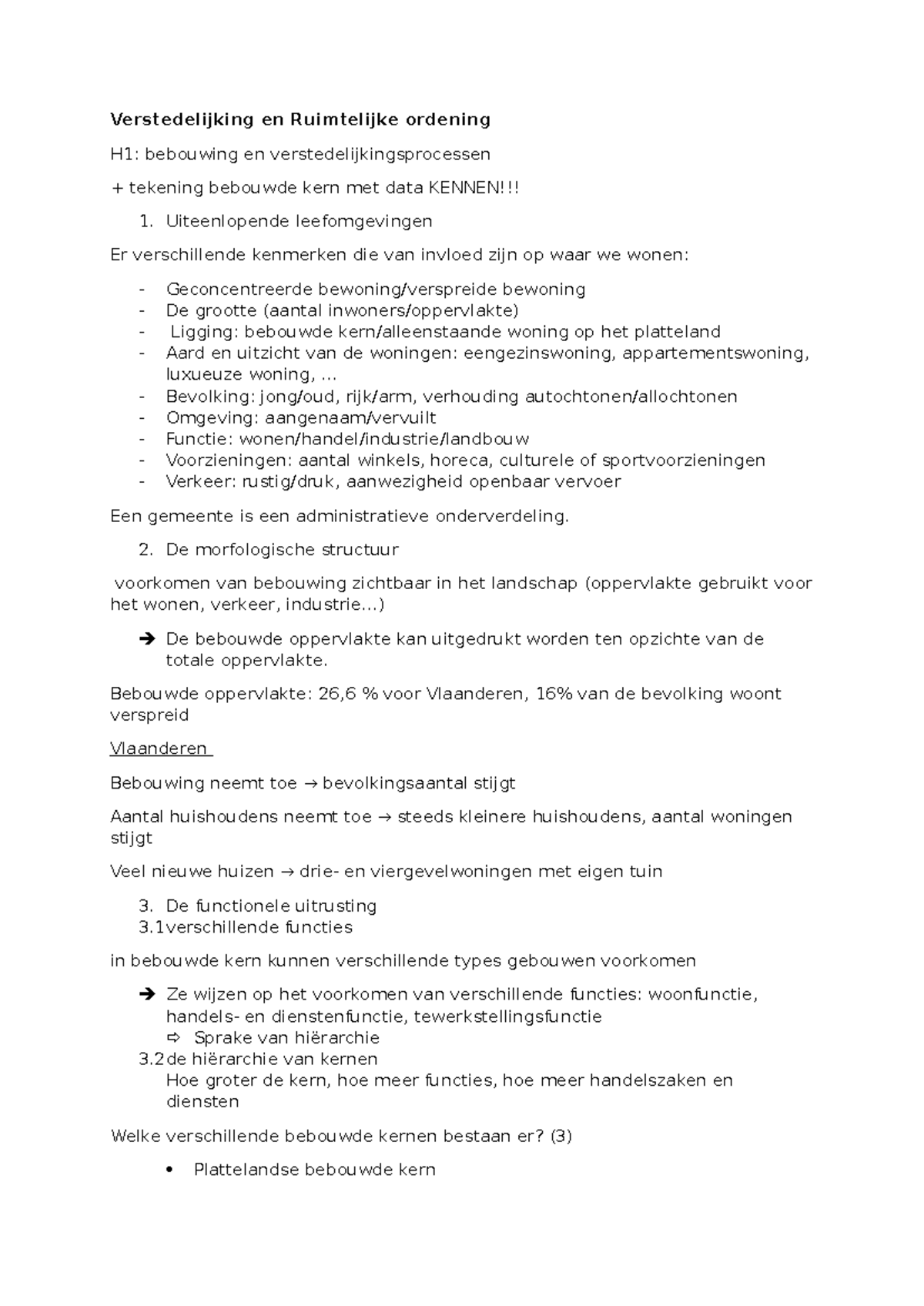 Verstedelijking en Ruimtelijke ordening - .. Bevolking: jong/oud, rijk ...