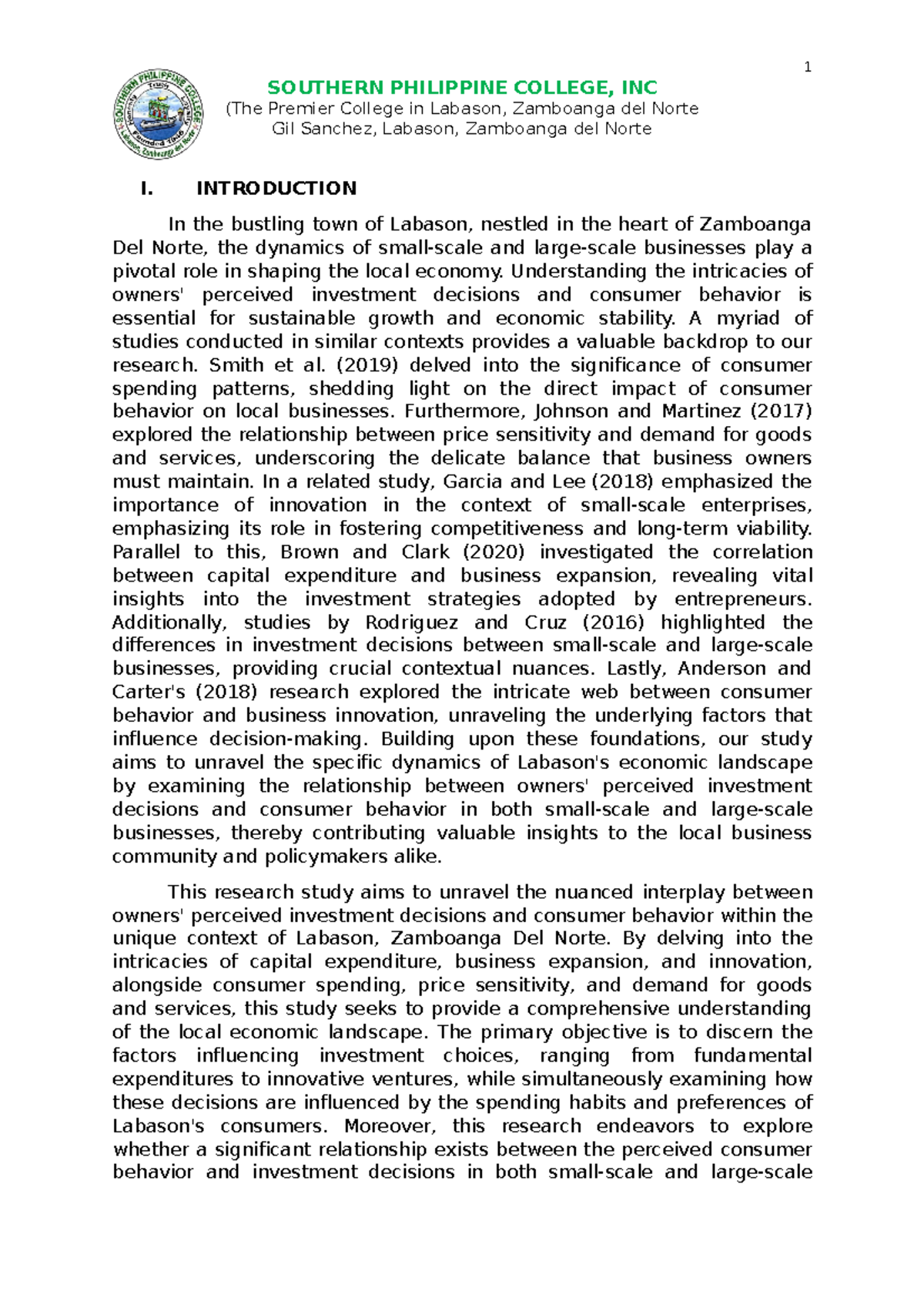 THE Effect ON TAX - Not much - SOUTHERN PHILIPPINE COLLEGE, INC (The ...