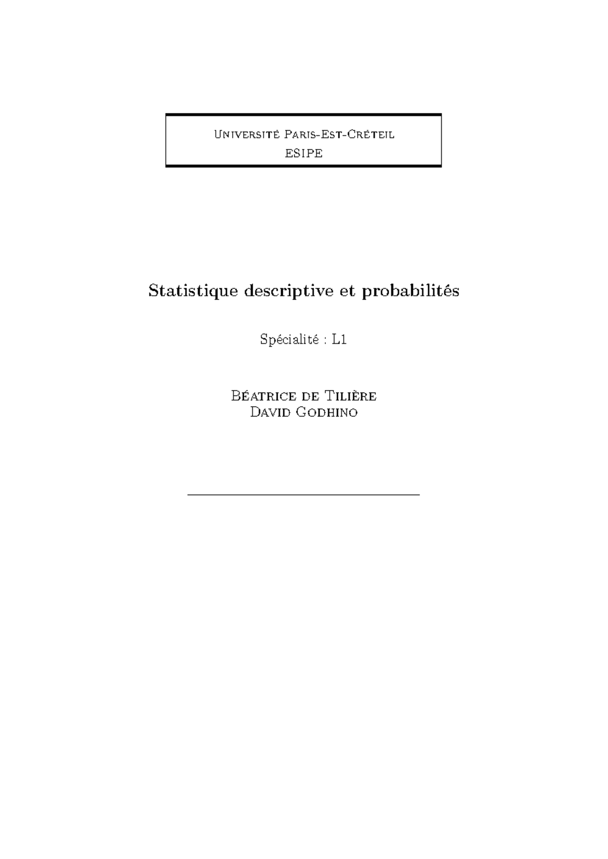 Polycop Stat Probas - cours de statistique decriptives - Université ...