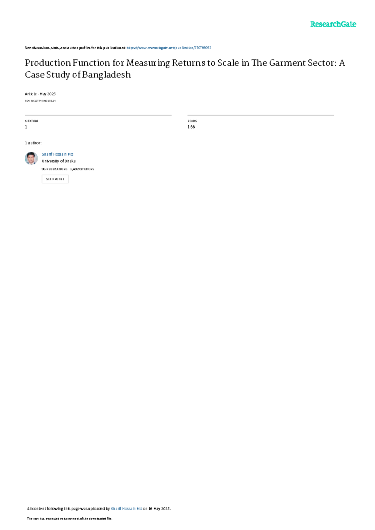 JEE 2023 Production Function - See discussions, stats, and author ...