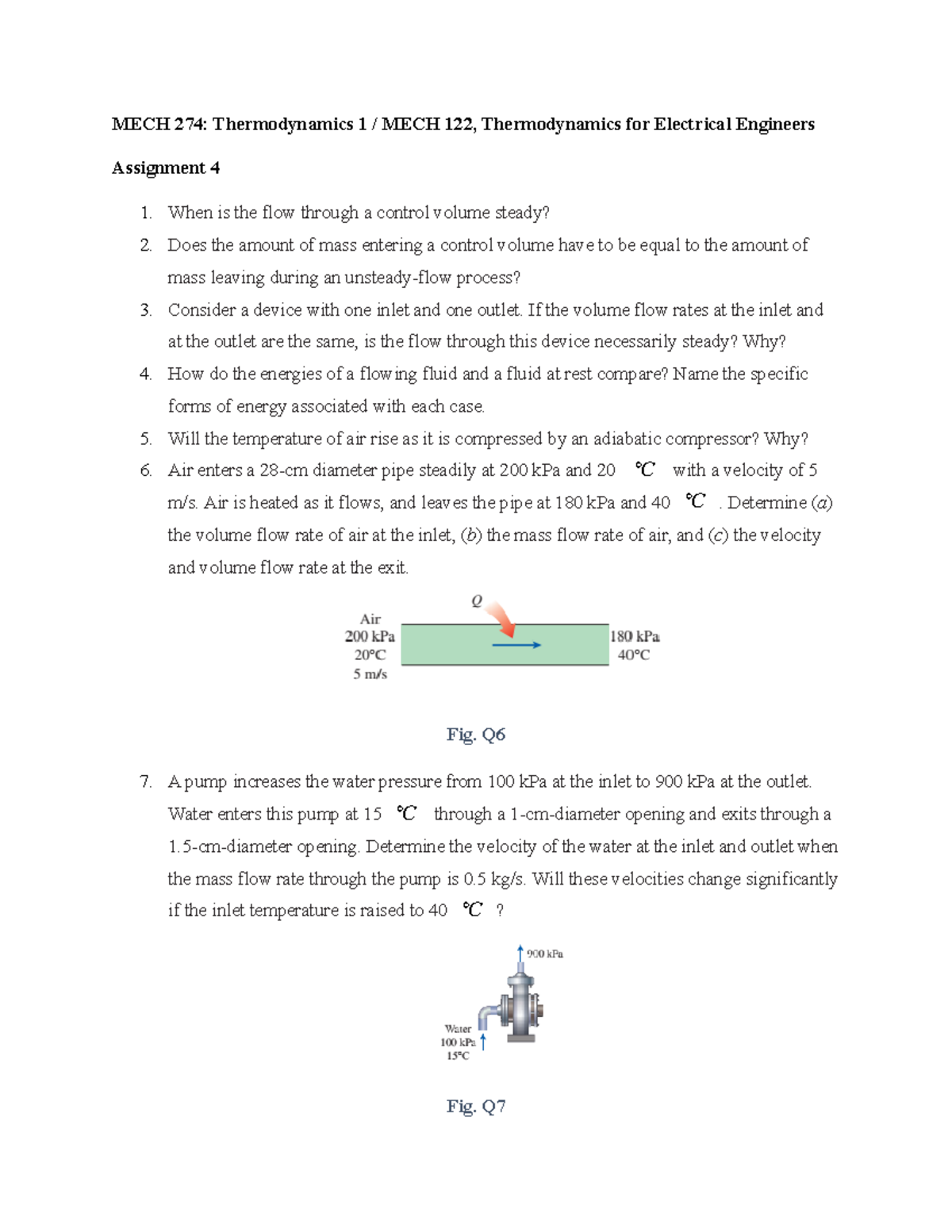 Thermo HW 1 cdfb268fa928e2a9b38ee7eefd55e8b2 - MECH 274: Thermodynamics ...