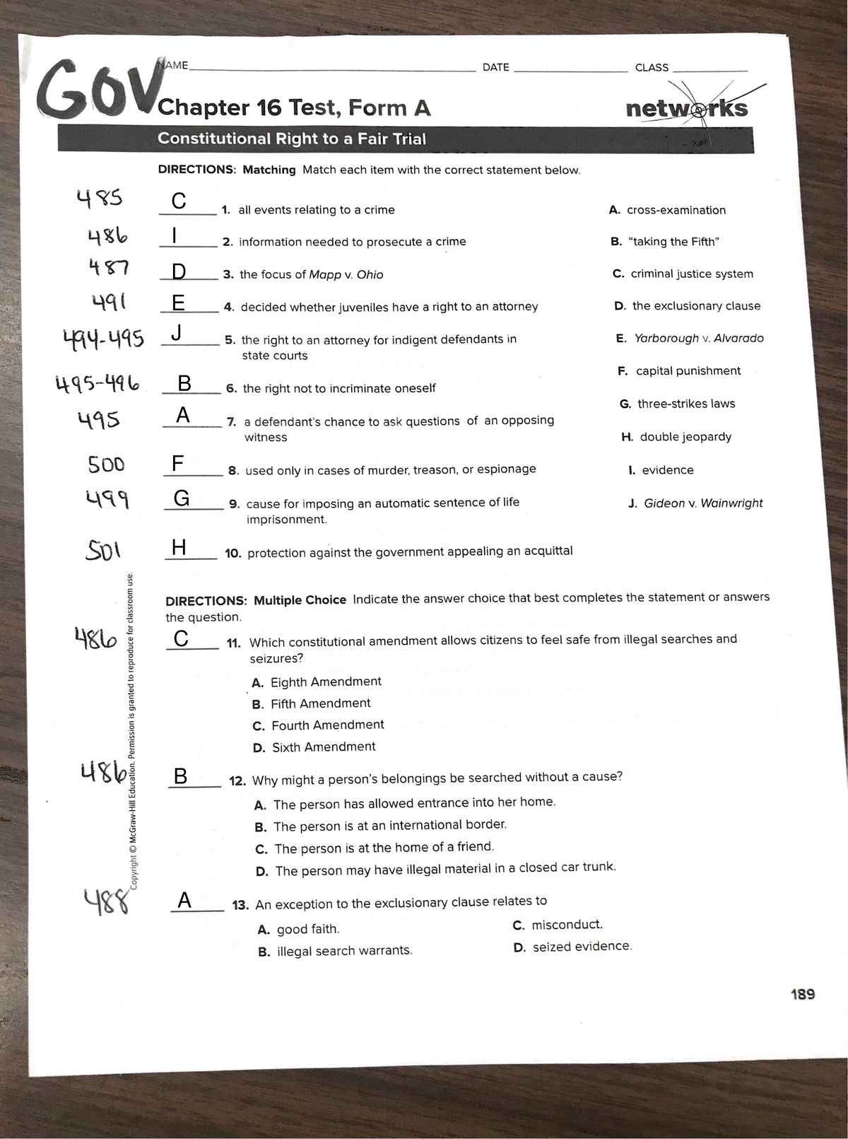 Gov C16tst R - Test - A B C D E F G H I J C B A B B B D C C - Studocu