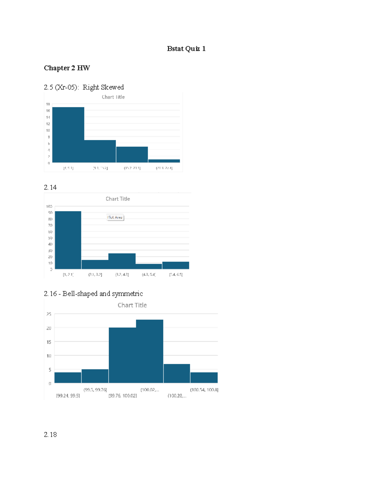 Bstat Quiz 1 - Prof Rami Yousself - Bstat Quiz 1 Chapter 2 HW 2 (Xr-05 ...