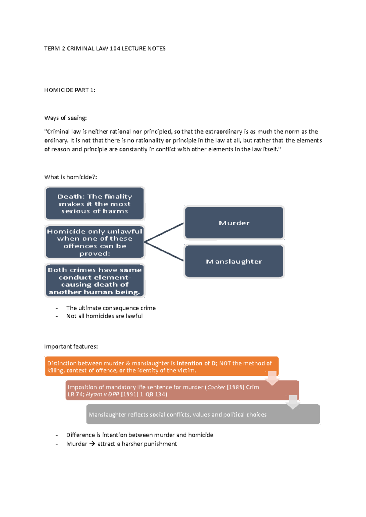 TERM 2 Criminal LAW Lecture Notes - TERM 2 CRIMINAL LAW 104 LECTURE ...