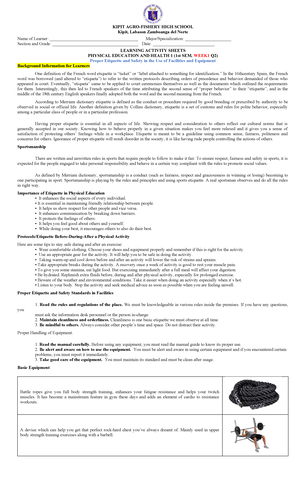 Summative for Activity 1-8 (PE) - PHYSICAL EDUCATION AND HEALTH 2 ...