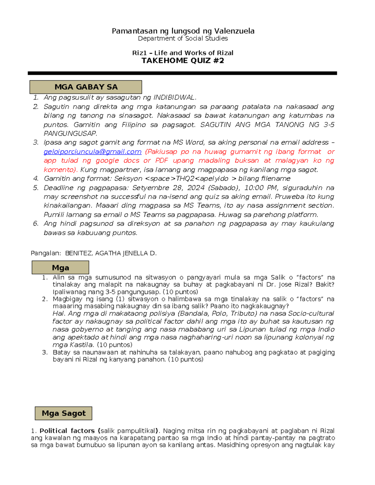 BSP 3-5(MM 3-9) THQ2 - Pamantasan ng lungsod ng Valenzuela Department ...