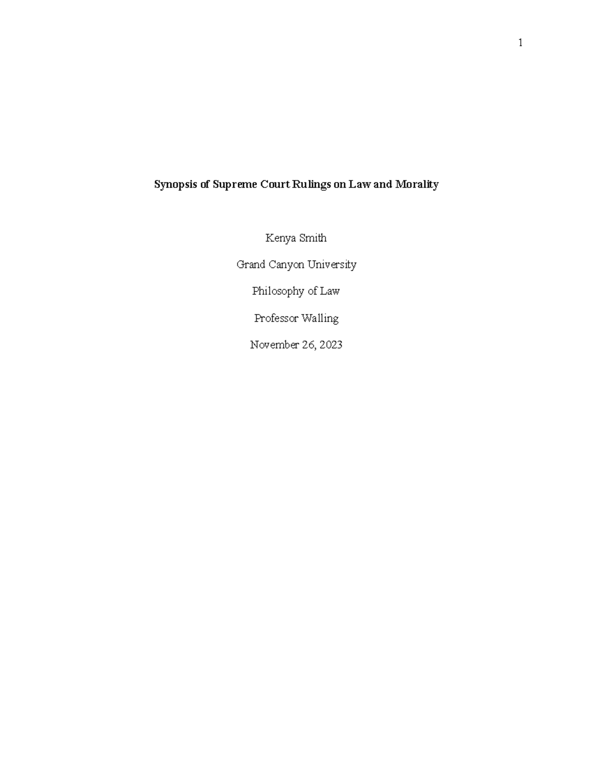 Synopsis of Supreme Court Rulings on Law and Morality - Hardwick case ...