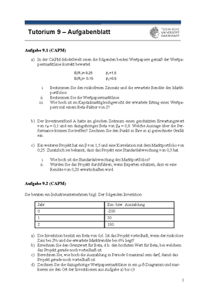 2022 Iu F Tutorium 5 Aufgabenblatt - Aufgabe 5 (Fisher-Modell) Sie betrachten folgende ...