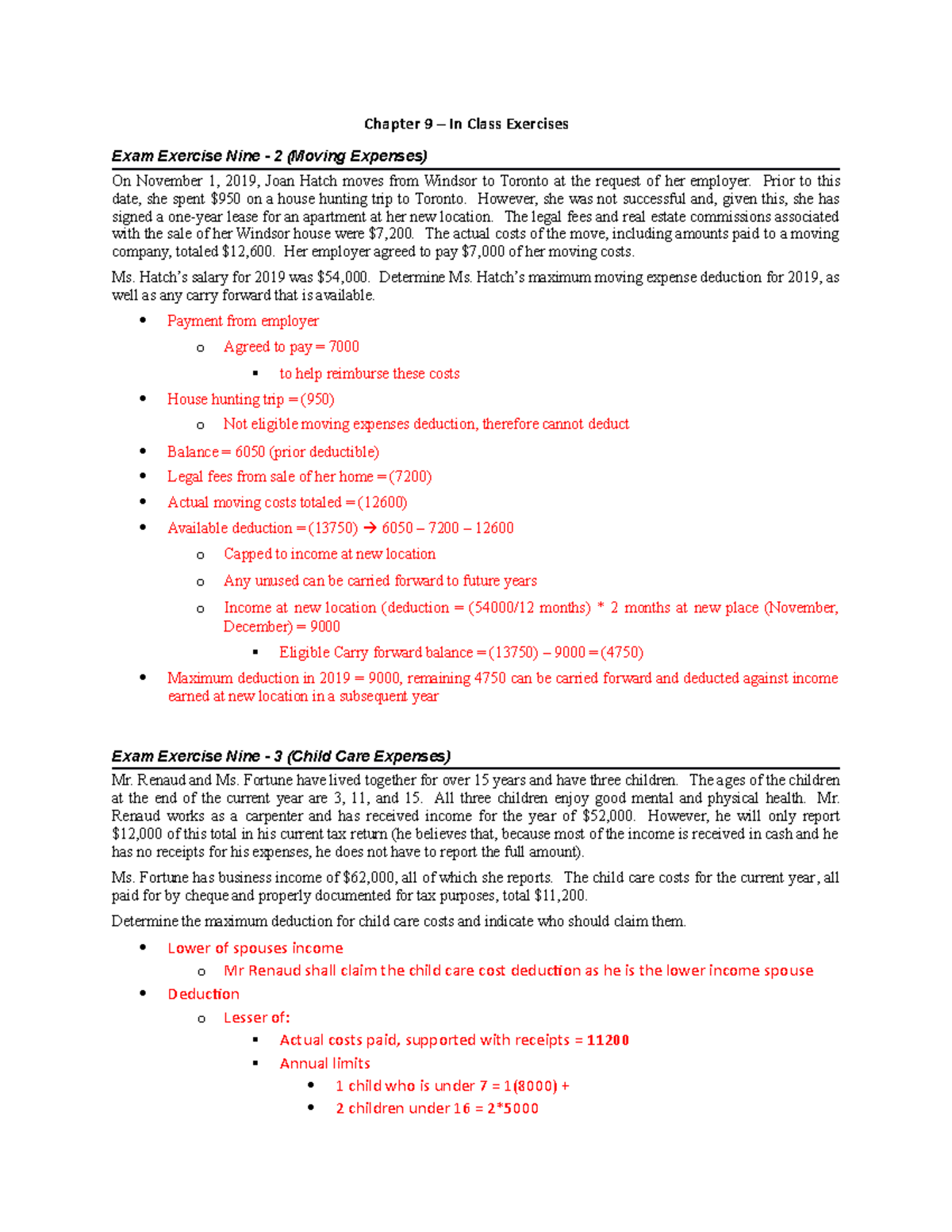 Chapter 9 - In-Class Exercise Questions - Chapter 9 – In Class ...