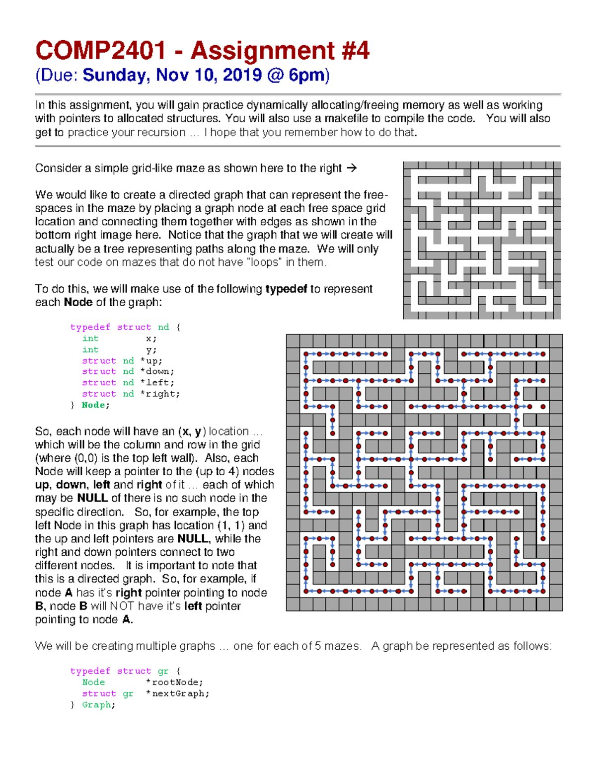 COMP2401 A4 F2019 - Fall 2019 Assignment 4 Specifications - COMP2401 ...