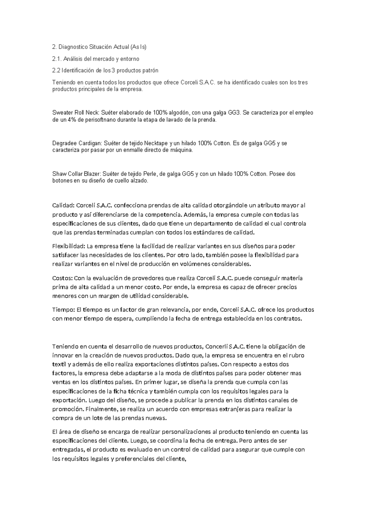 Avance PCO - resumen - 2. Diagnostico Situación Actual (As Is) 2 ...