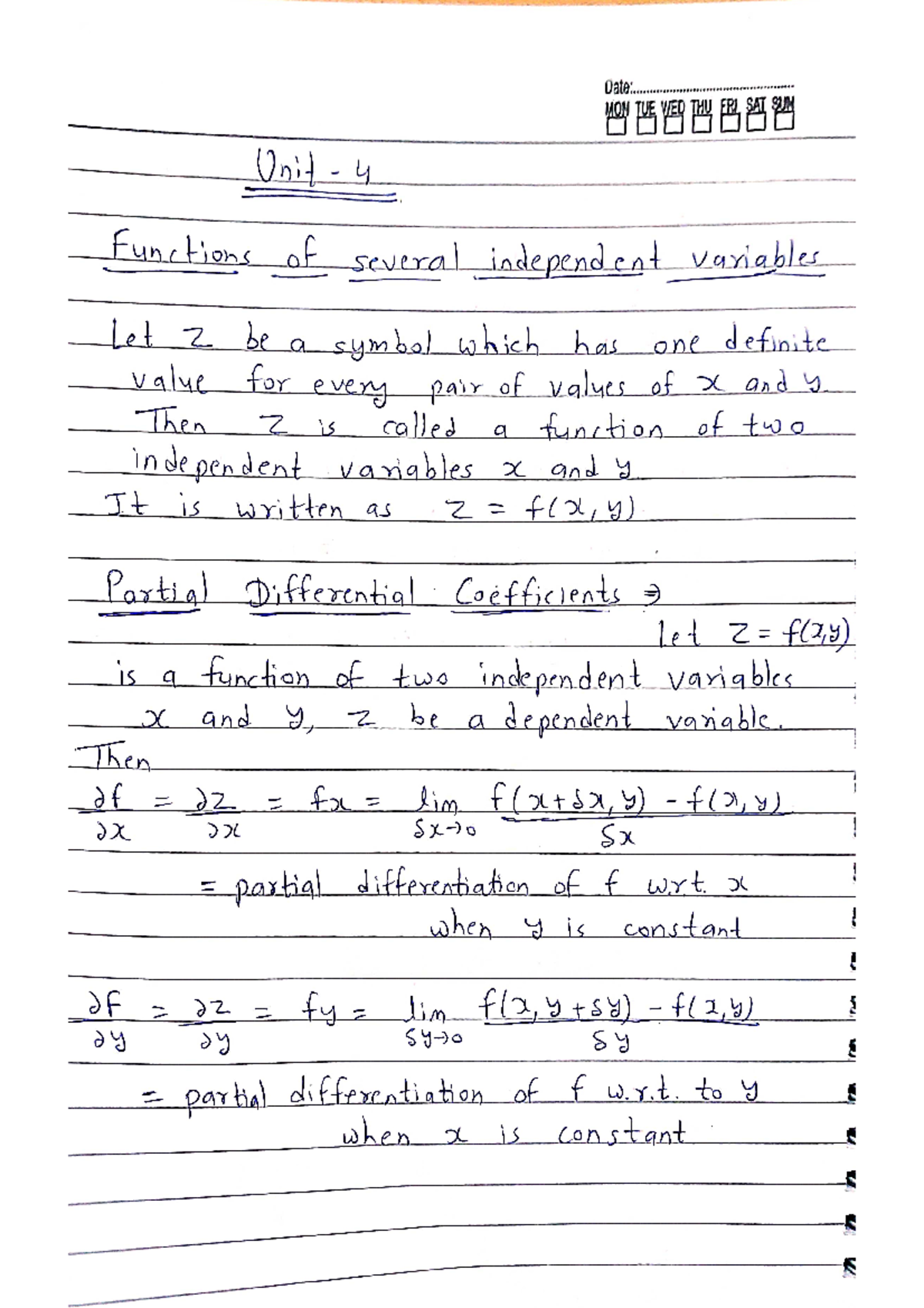 Notes unit 4 mathematics 2 - mathematical bca sem 2nd - Studocu