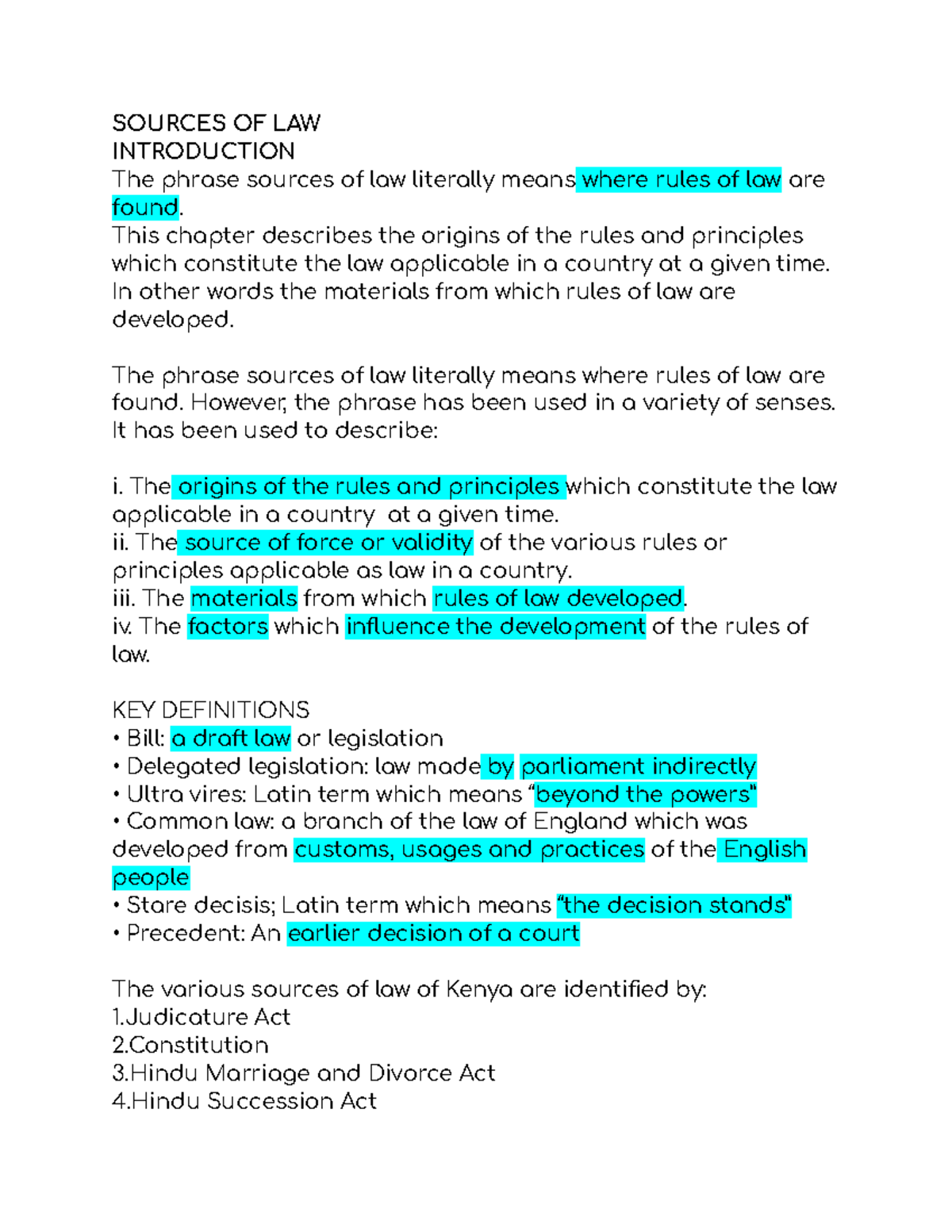 Sources OF LAW - SOURCES OF LAW INTRODUCTION The phrase sources of law ...