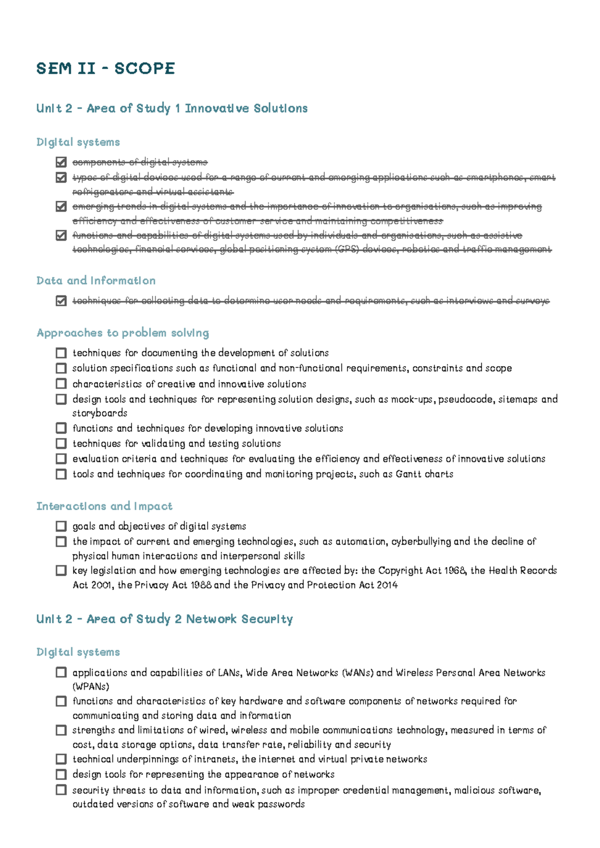 Applied Computing - Brief notes w. focus on U2 AoS1 - SEM II - SCOPE ...