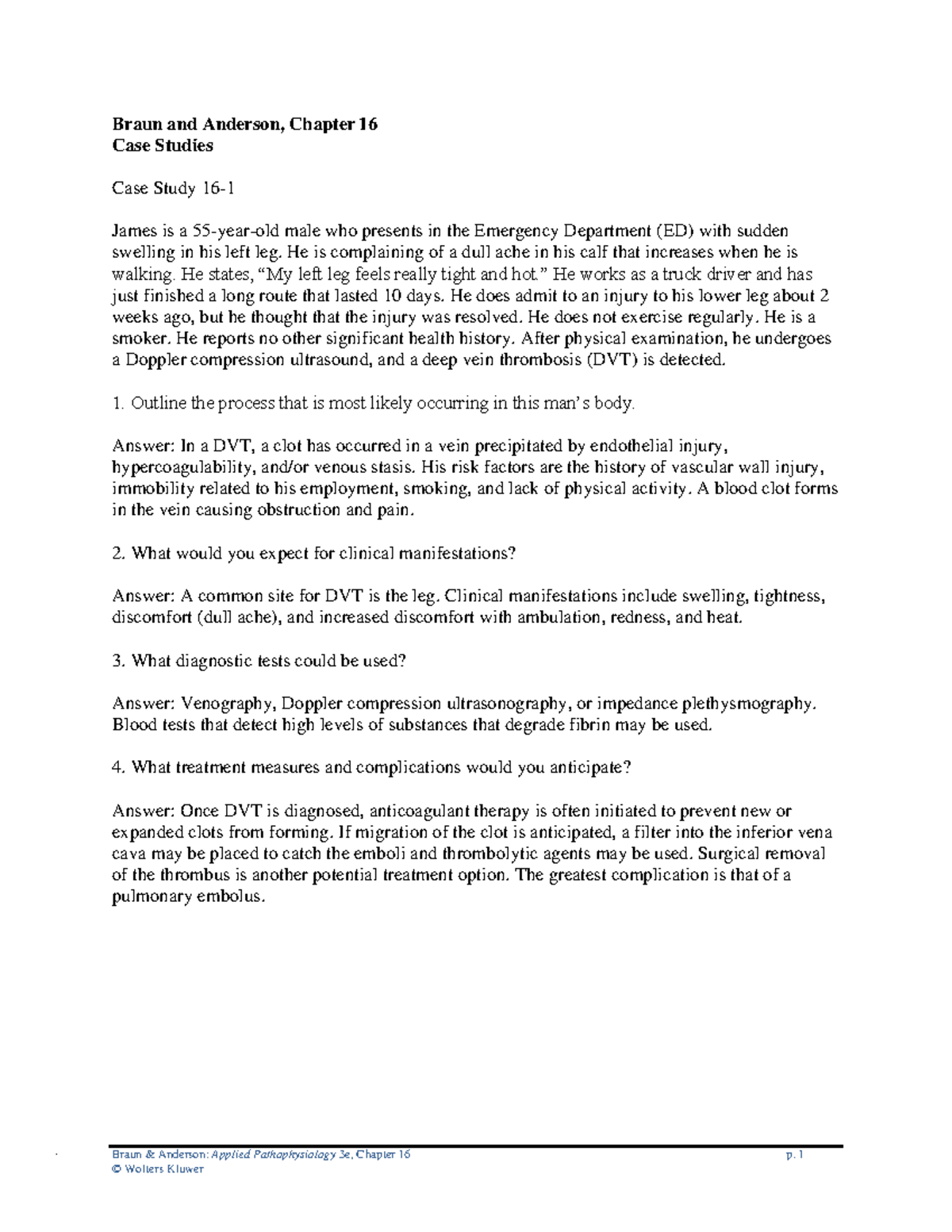 Altered perfusion case study - Braun & Anderson: Applied ...