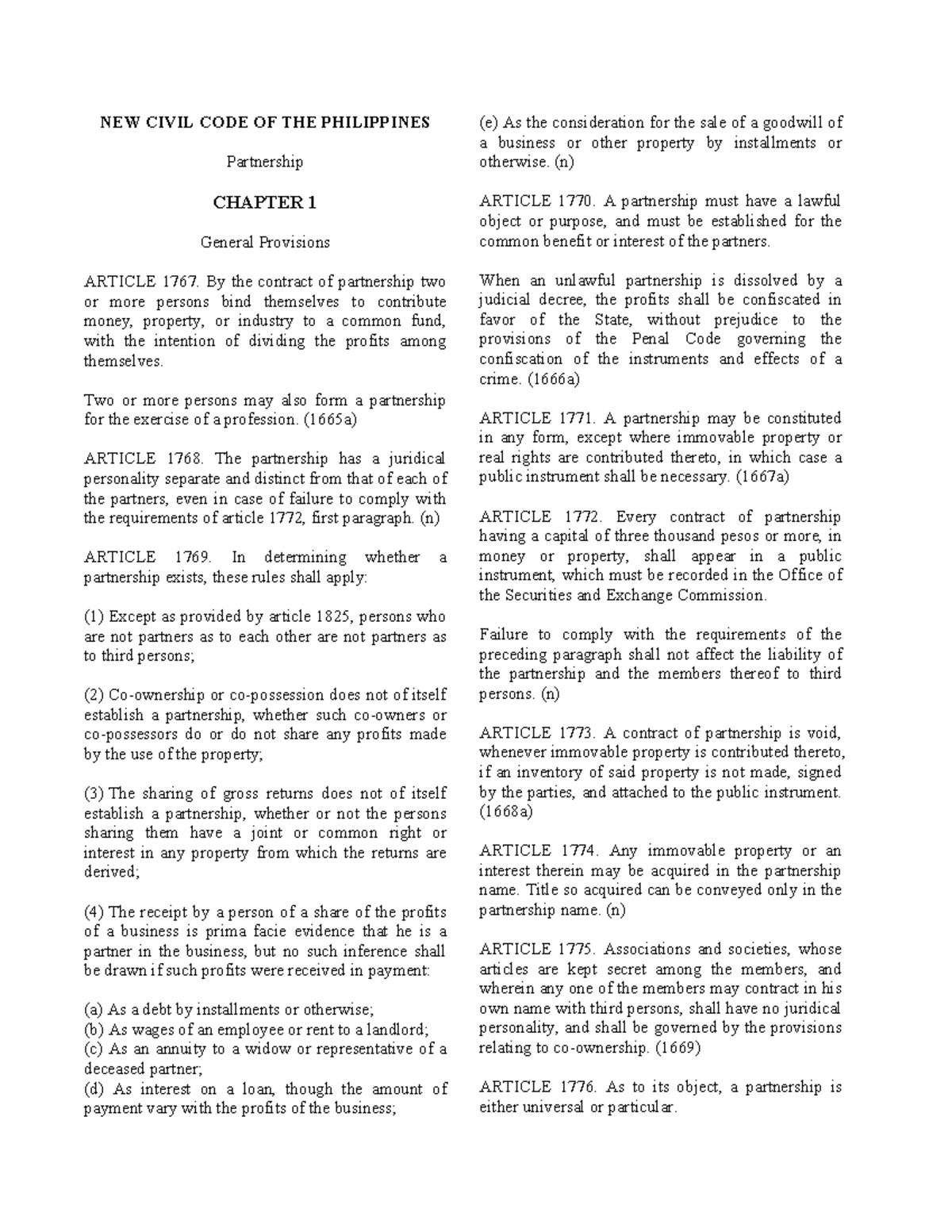 LAW2 PART1 - revised corporation code of the phil - NEW CIVIL CODE OF ...