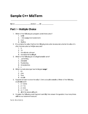 C notes 1 - Introduction to C C is a programming language developed at ...
