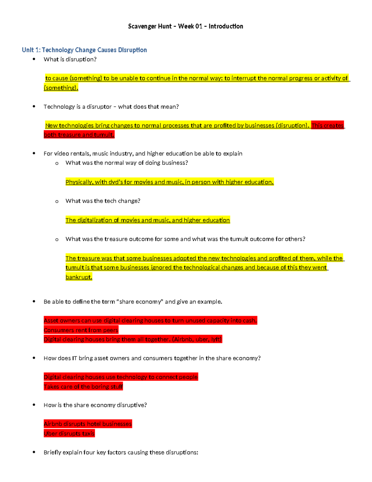 Scavenger Hunt 01-Tech Change - Scavenger Hunt – Week 01 – Introduction ...