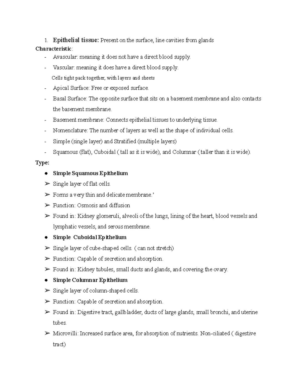 A&P Lab Quiz #4 Notes (Tissue, Histology & Integumentary System) - 1 ...