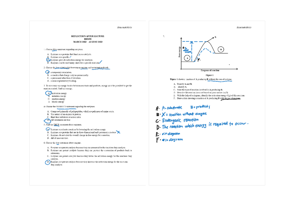 BIO After lecture WEEK 2 BIO150 - Applied Sciences - Studocu