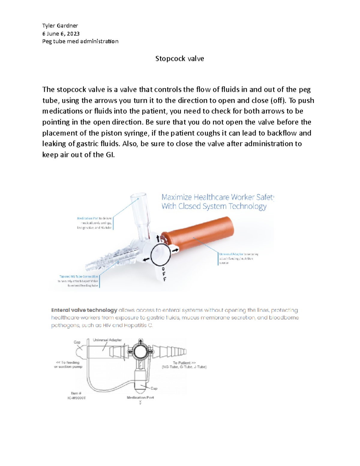 Stopcock valve - HEAD TO TOE ASSESSMENT - NURS 3323 - UHCL - Studocu
