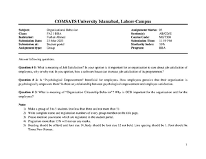 OB case studies and introduction - Introducing Organizational Behaviour ...