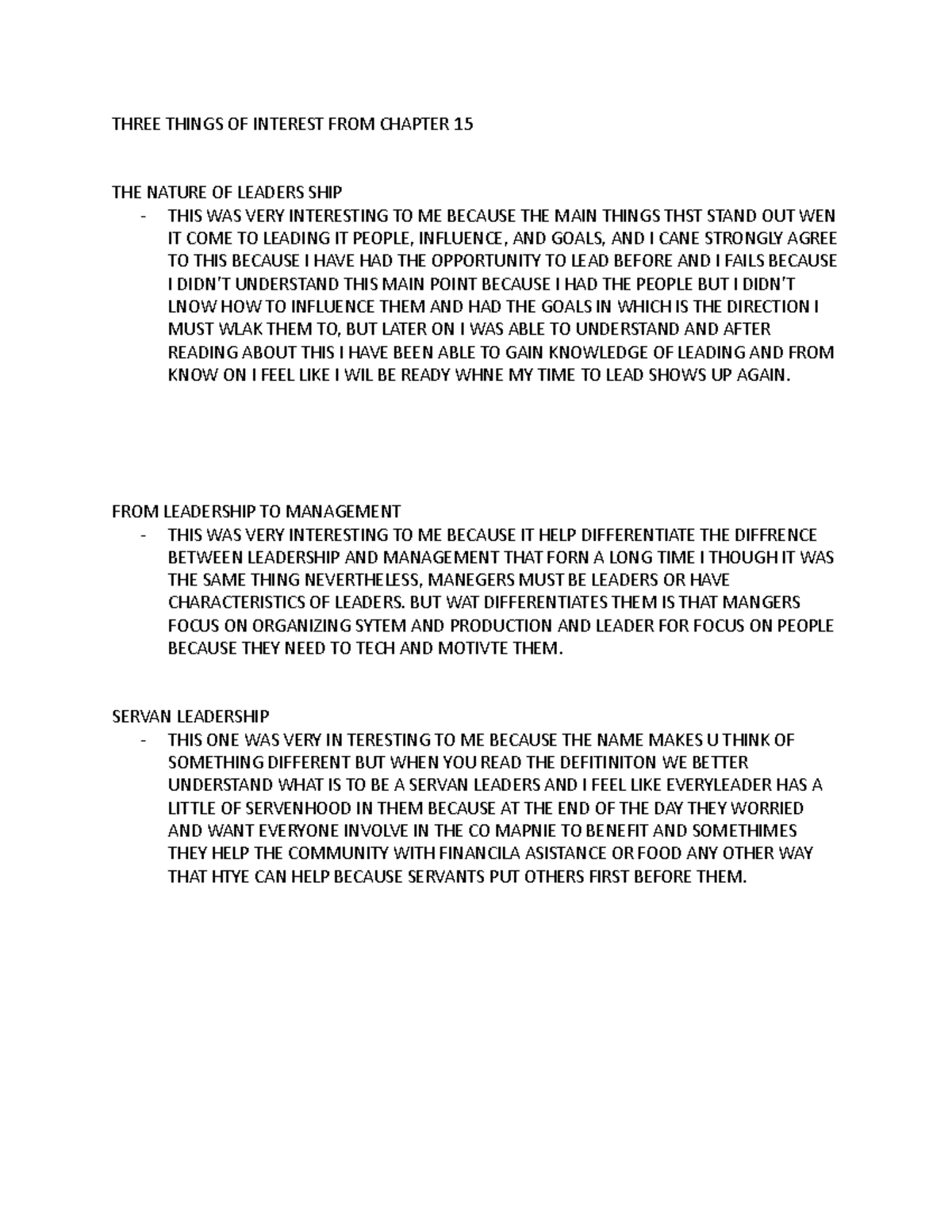 Three Things OF Interest FROM Chapter 15 - THREE THINGS OF INTEREST ...