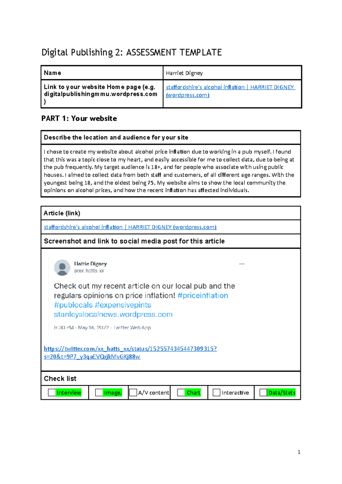 Template DP2 assessment final - Digital Publishing 2: ASSESSMENT ...