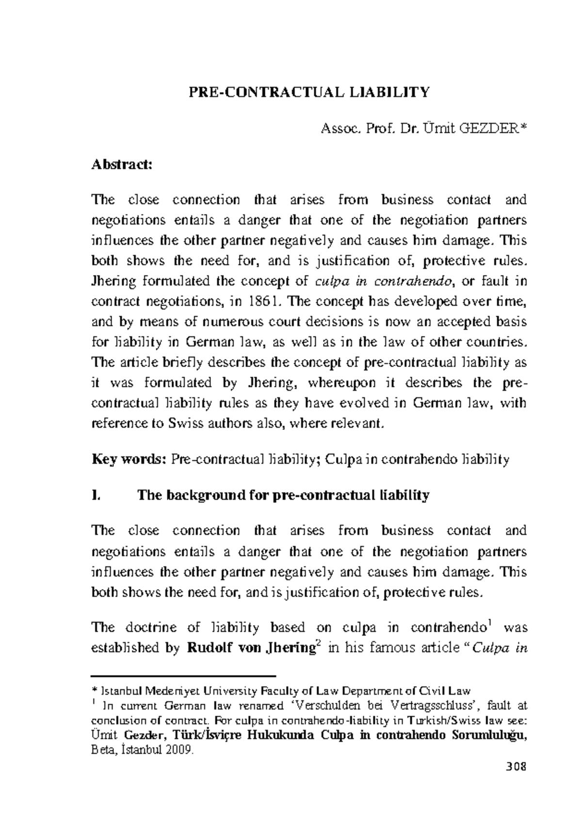 PRE- Contractual Liability[#1010604 ]-2030303 - PRE-CONTRACTUAL ...