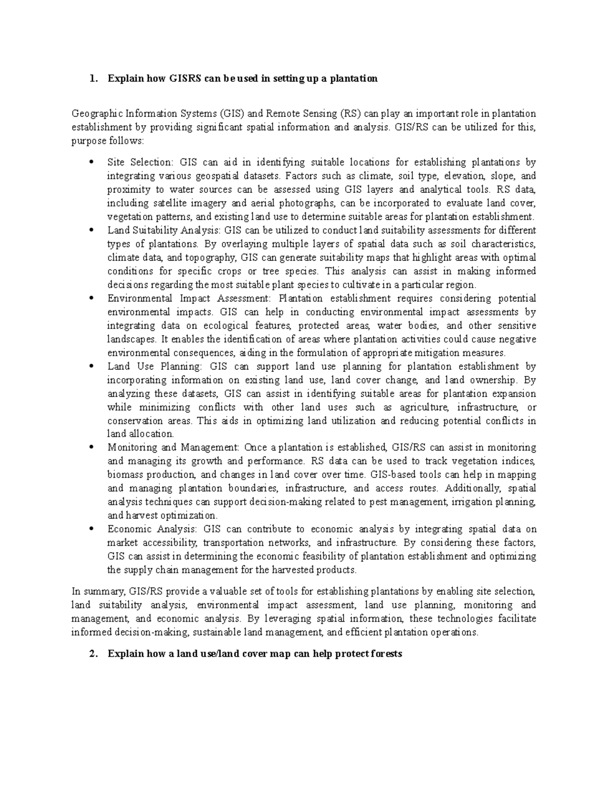 Gideon GIS RS - gis - Explain how GISRS can be used in setting up a ...