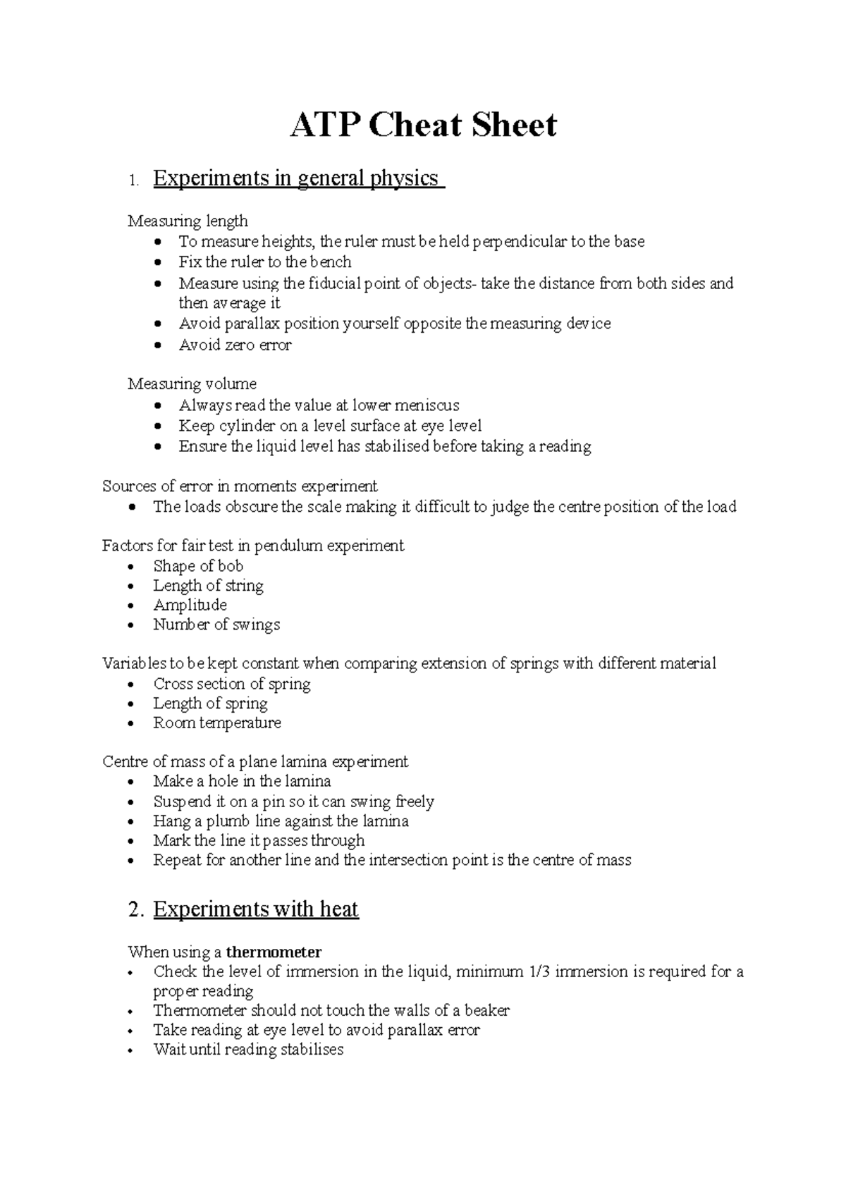 Toaz - Summary Phonetics - ATP Cheat Sheet 1. Experiments in general ...