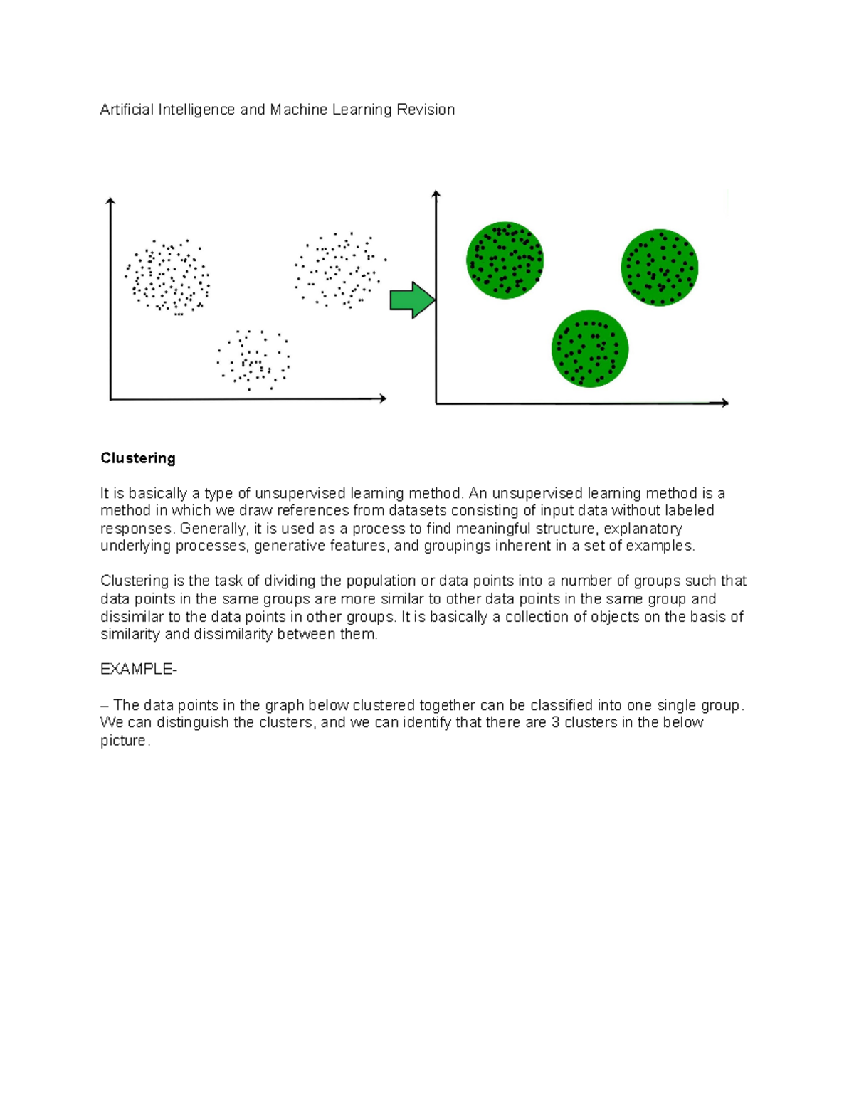 AIML - revision notes - Artificial Intelligence and Machine Learning ...