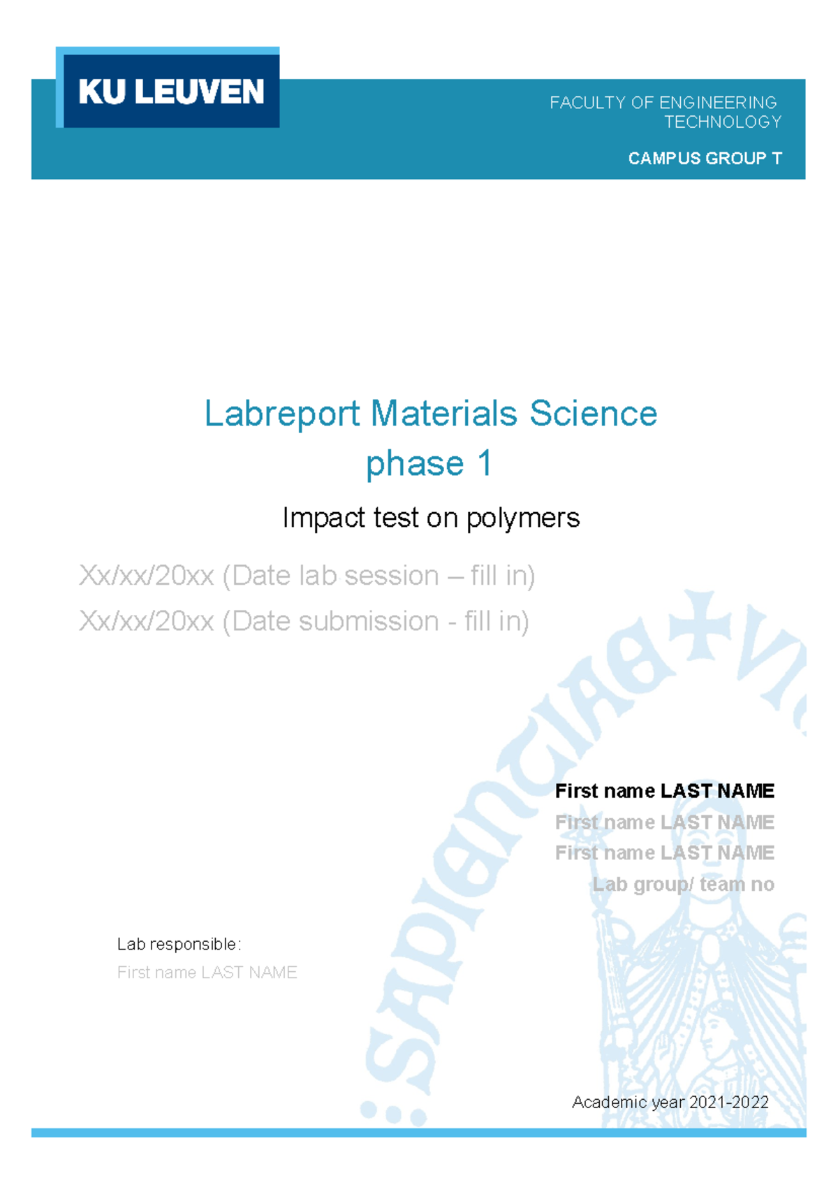 Impact test on polymers report - Labreport Materials Science phase 1 ...