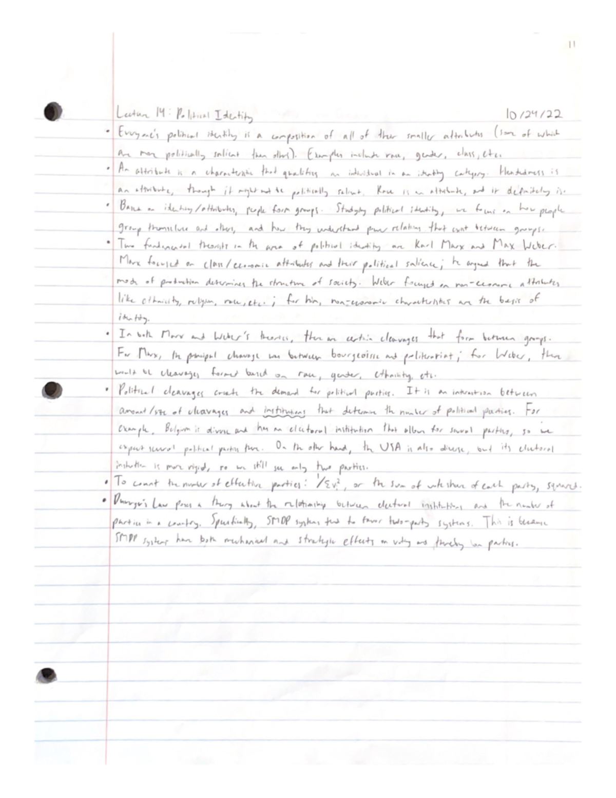 Lecture 14 - Political Identity - POLSCI 140 - Studocu