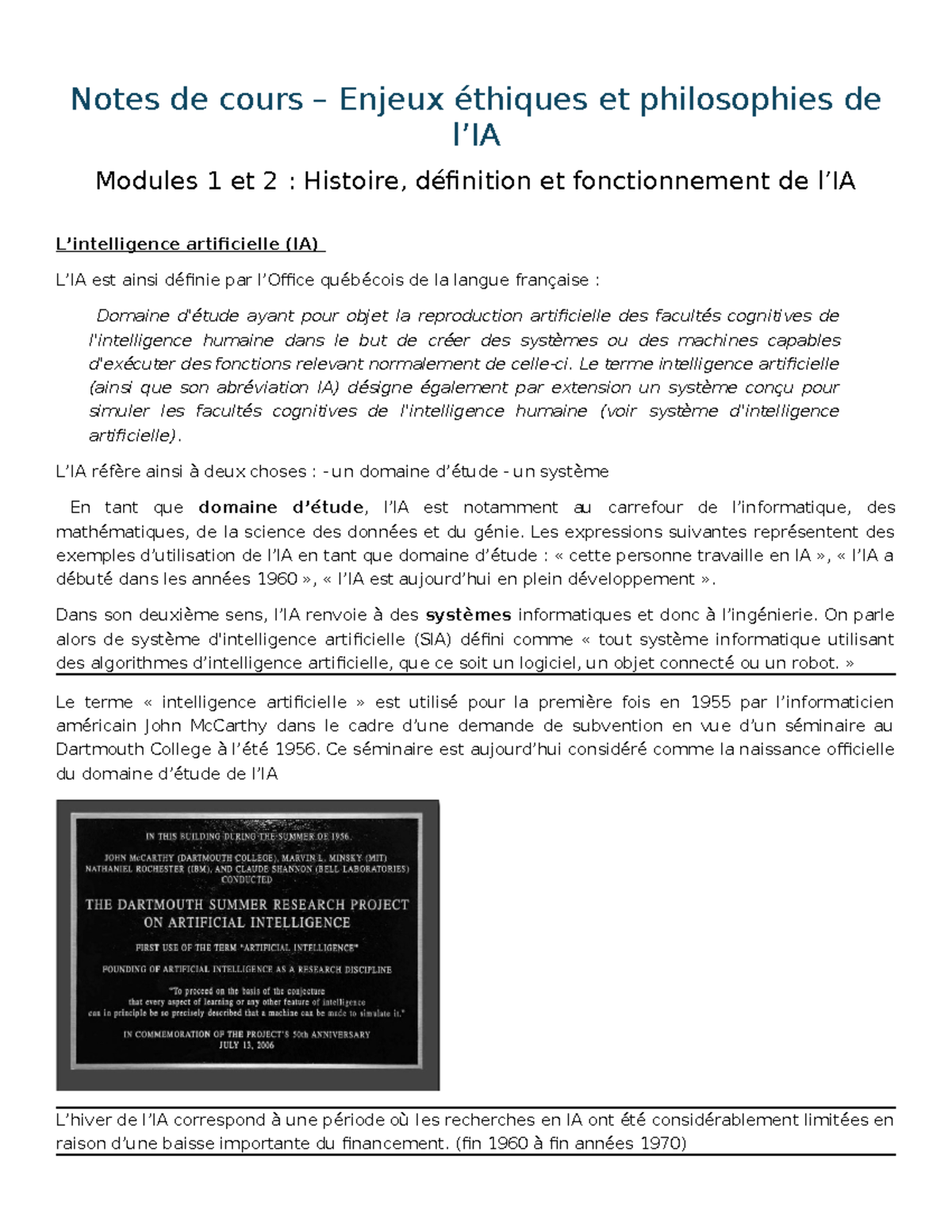 Guide philo exam final - Notes de cours – Enjeux éthiques et ...