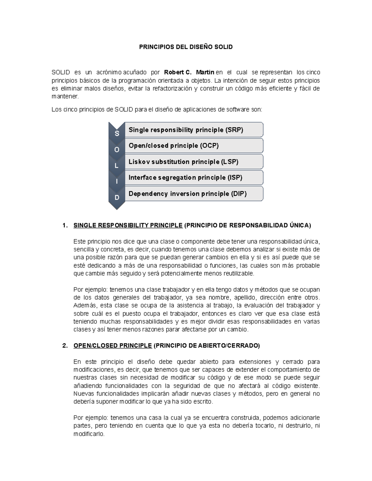 Principios DEL Diseño Solid - PRINCIPIOS DEL DISEÑO SOLID SOLID es un ...