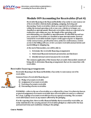 Module 006 Accounting for Receivables (Part 1) - Accounting for ...