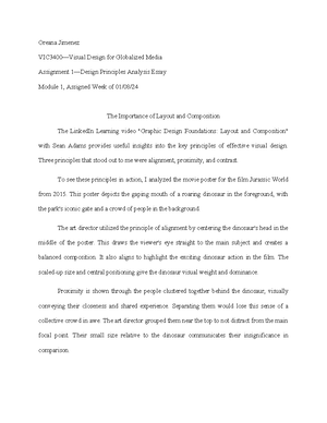 Assignment 1, Design Principles Analysis Essay - Runing Head: DESIGN ...