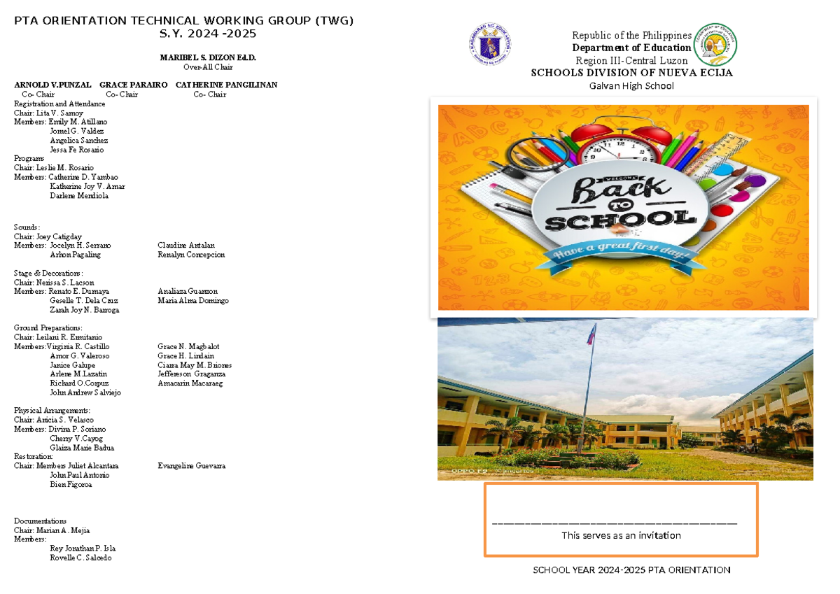 Program orientation edited-2024 - PTA ORIENTATION TECHNICAL WORKING ...