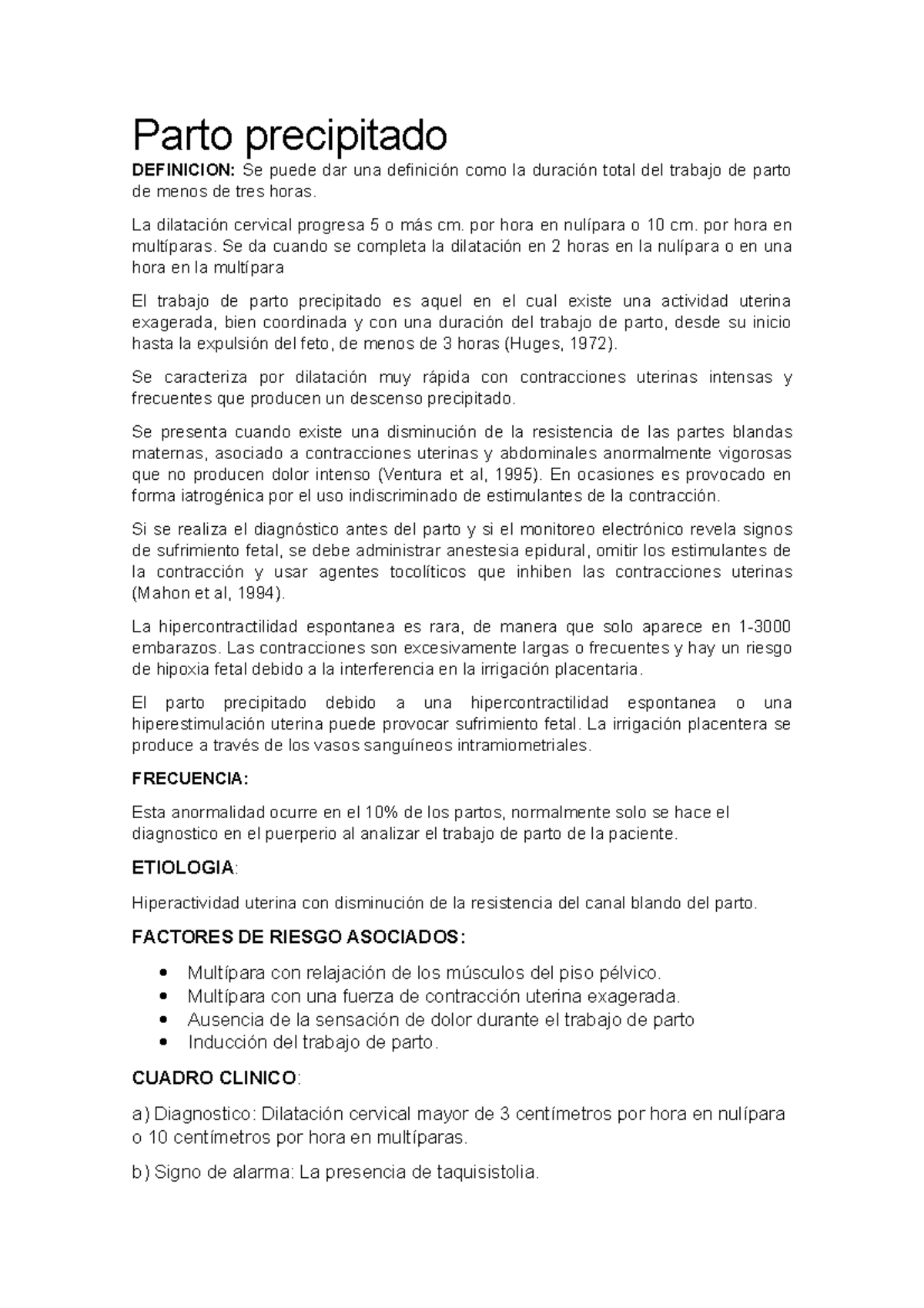 Parto precipitado como reconocer - Ginecología Y Obstetricia Anteriores ...